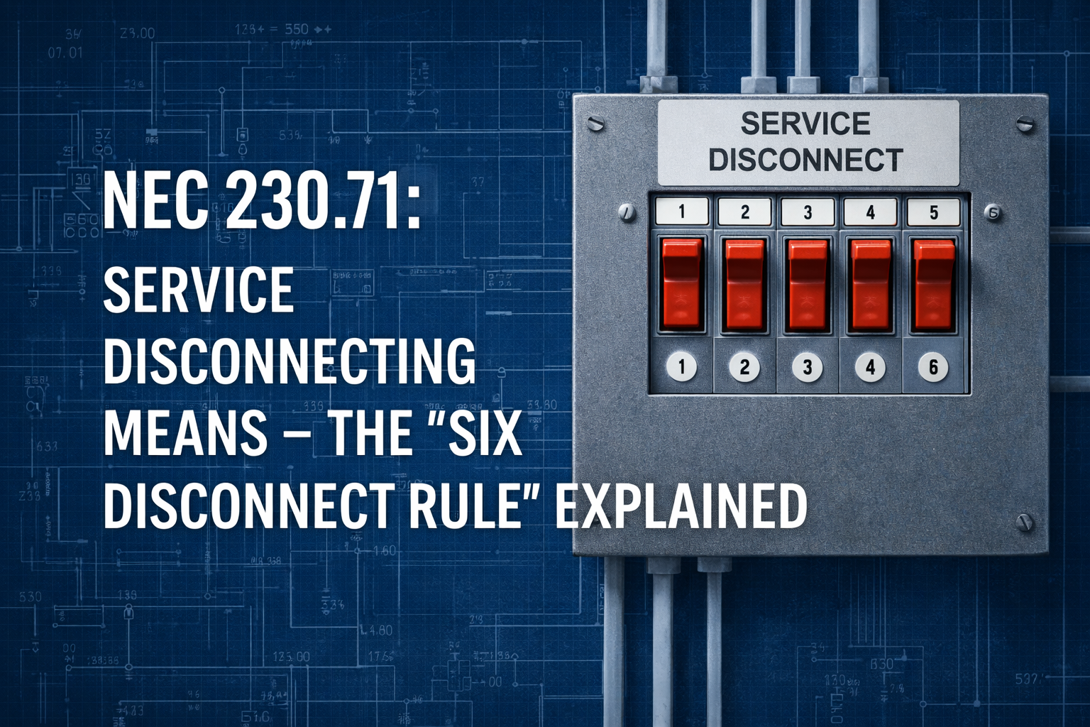 NEC 230.71: Service Disconnecting Means — The “Six Disconnect Rule” Ex