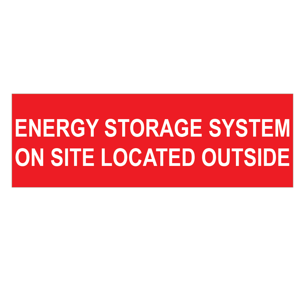 3x1 Energy Storage System On Site, Plastic Solar Labels, PV-515