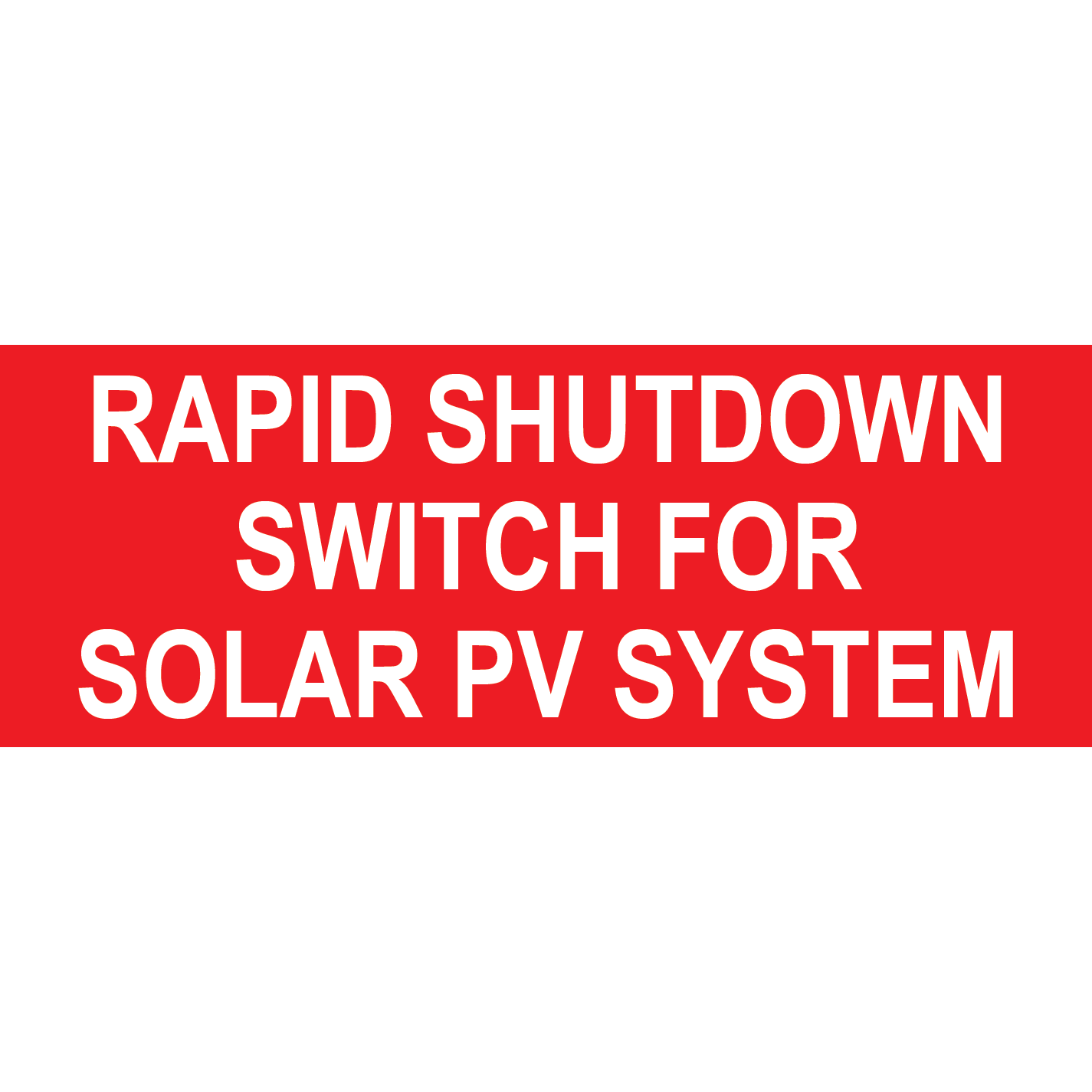 6x2.25 Custom PV System DC Disconnect, Plastic Solar Labels, PV-398
