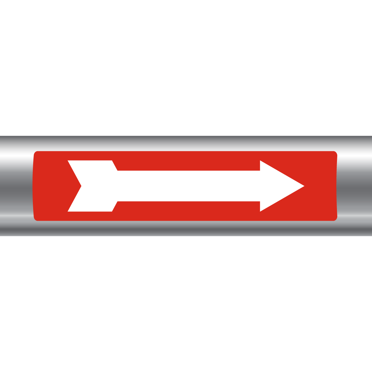 Red/White Arrow Label | ANSI Pipe Marker | PrintProAZ