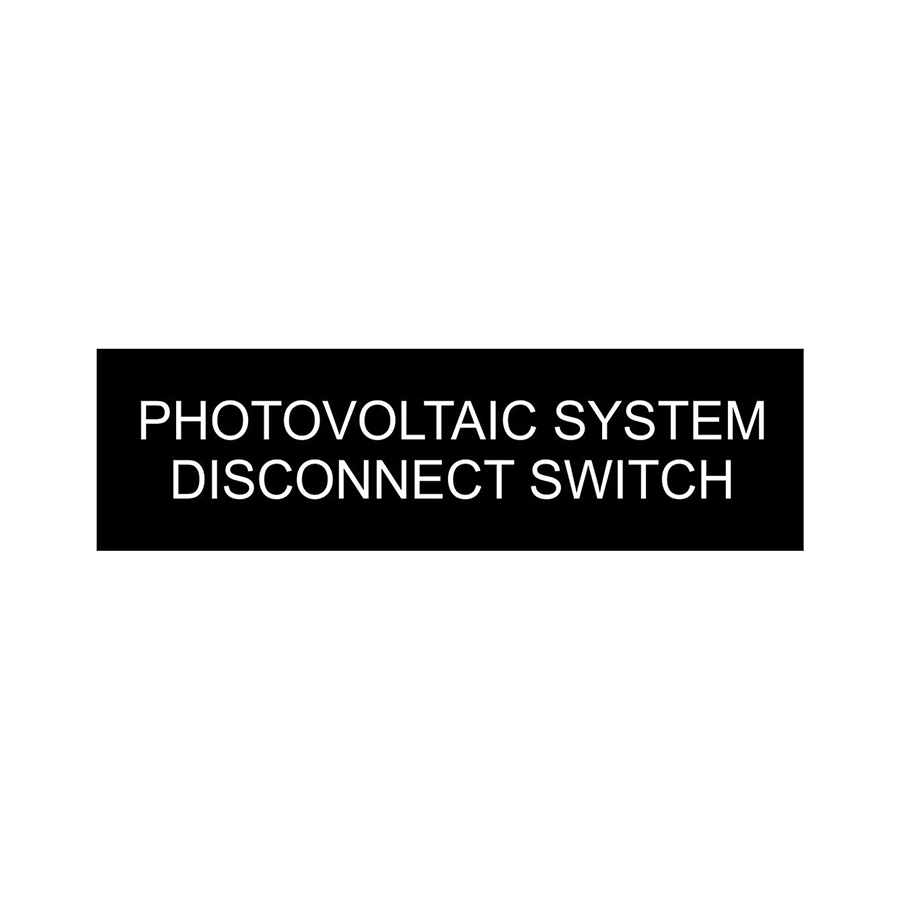 1x3.5 - Photovoltaic System Disconnect Switch - PV-022 Plastic – Print ...