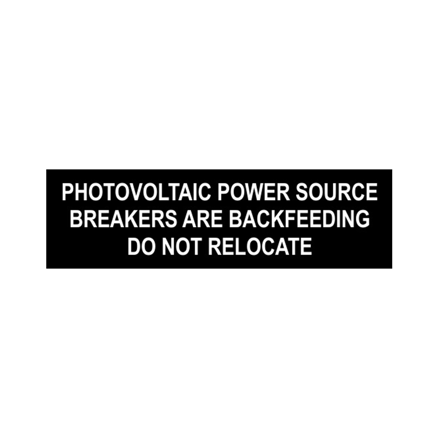 Photovoltaic Power Source sticker | Warning Stickers | Print Pro AZ