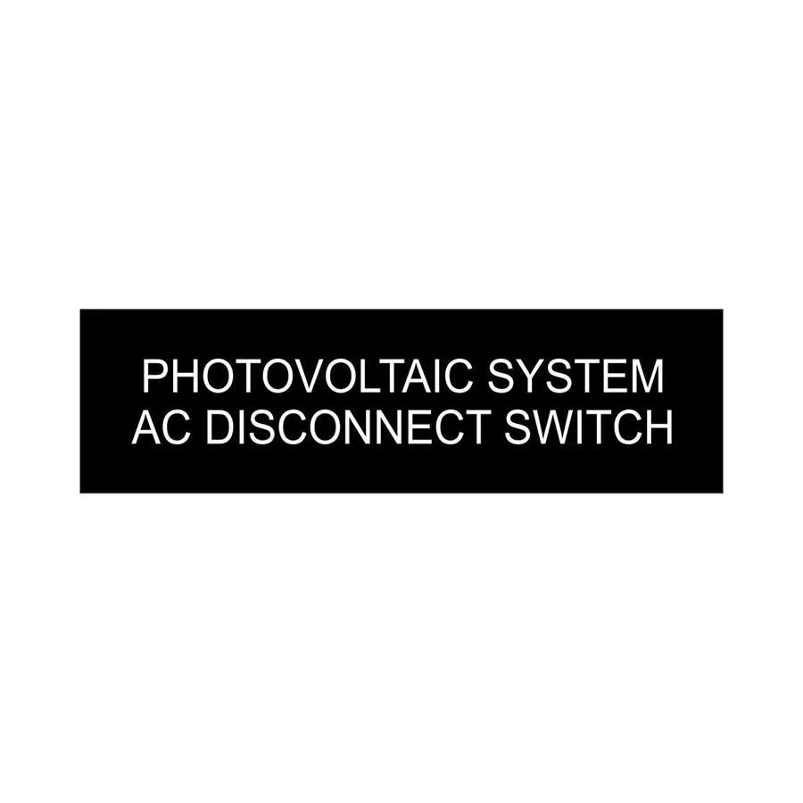 1x3.5 Photovoltaic System AC Disconnect Switch - PV-089 Plastic – Print ...