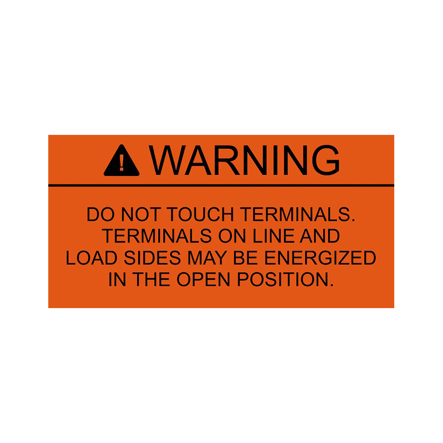 1.5x3, Warning Do Not Touch Terminals PV-138 Plastic – Print Pro AZ